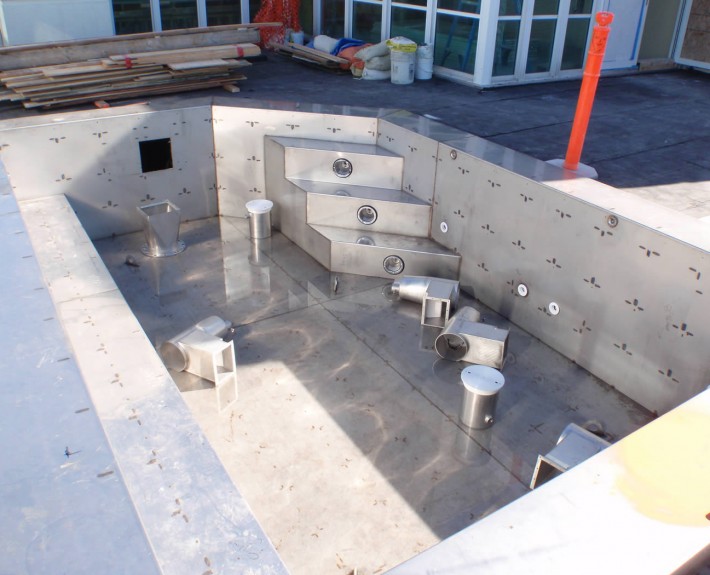 Residential High Rise Stainless Steel Pool and Spa Installation