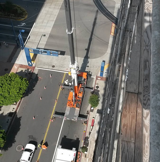 Edison Lofts Rooftop Pool - Crane Install Preparation - Stainless ...